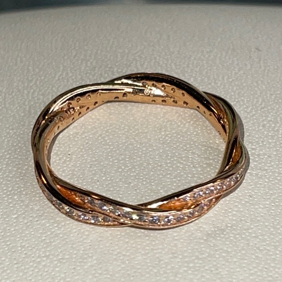 Pandora | Jewelry | Pandora Sparkling Twisted Lines Ring | Poshmark